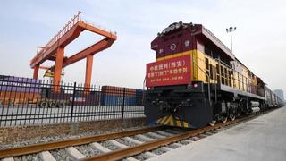 1st inbound China-Europe freight train carrying goods for Spring ...